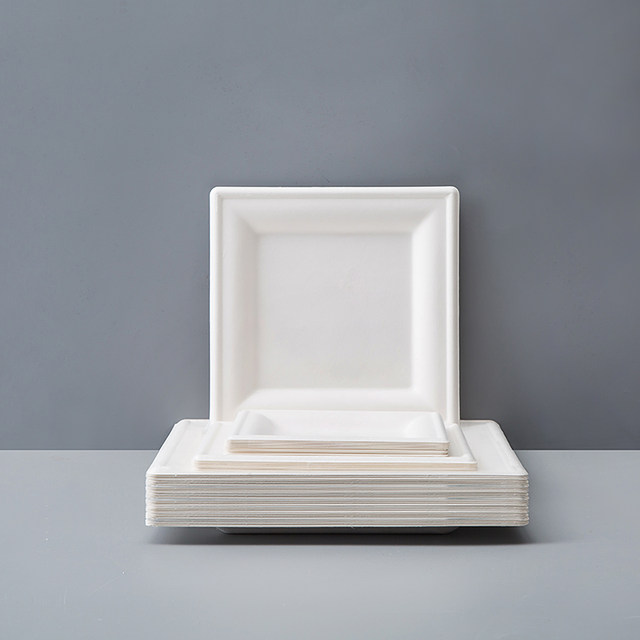 Disposable paper plate, square plate, fish plate, square oval, three ...