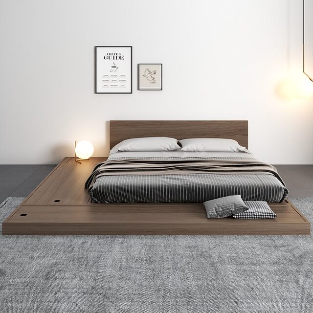 Solid wood multi -layer Japanese -style Japanese tatami bed landing ...