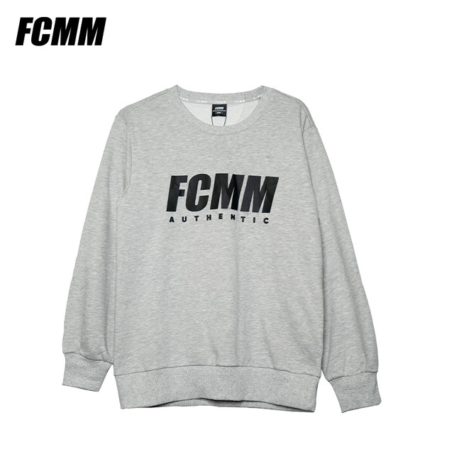 FCMM spring loose round neck sweatshirt men and women printed couple long-sleeved tops trendy
