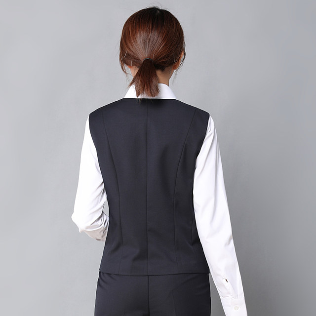 Suit vest for women autumn and winter black vest vest outer jacket ...