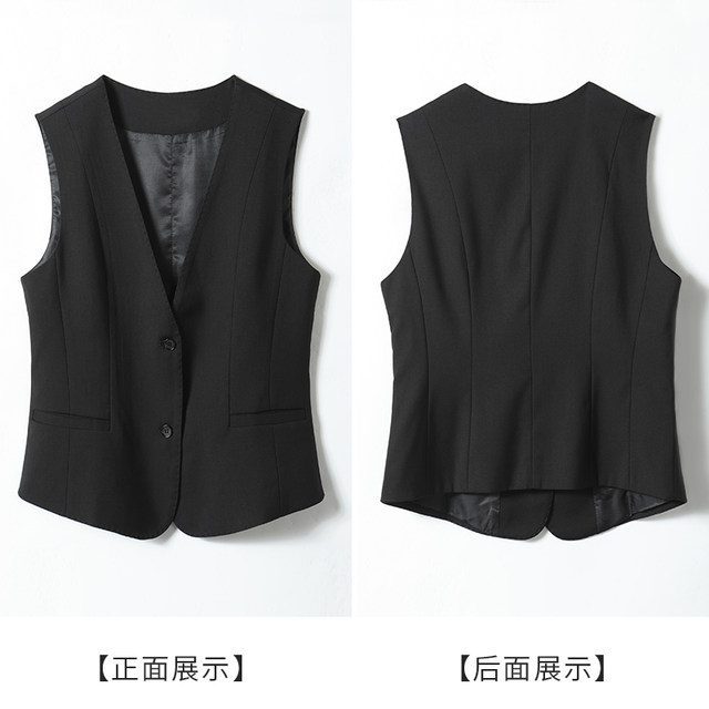 Suit vest for women autumn and winter black vest vest outer jacket ...