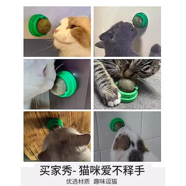 Catnip Ball Cat Toy Self-Happy Relieve Boredom Kitten Cat Supplies ...