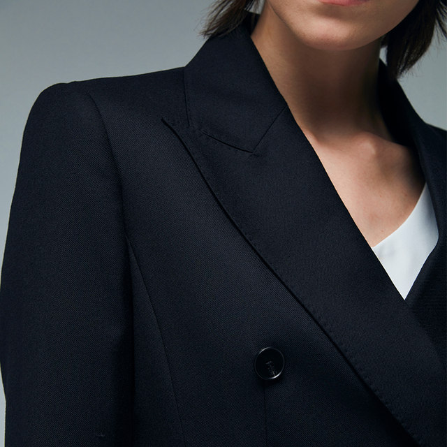 LadySelite high -end luxury sloping woven wool slim waist waist ...