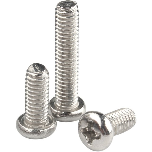 304 stainless steel round head screw cross pan head screw machine screw ...