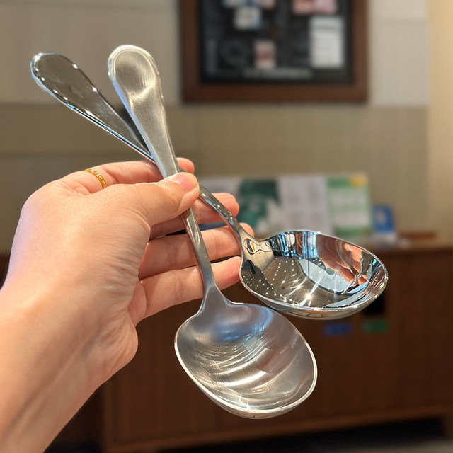 High-end texture! 1810 stainless steel big mouth soup dry rice spoon ...