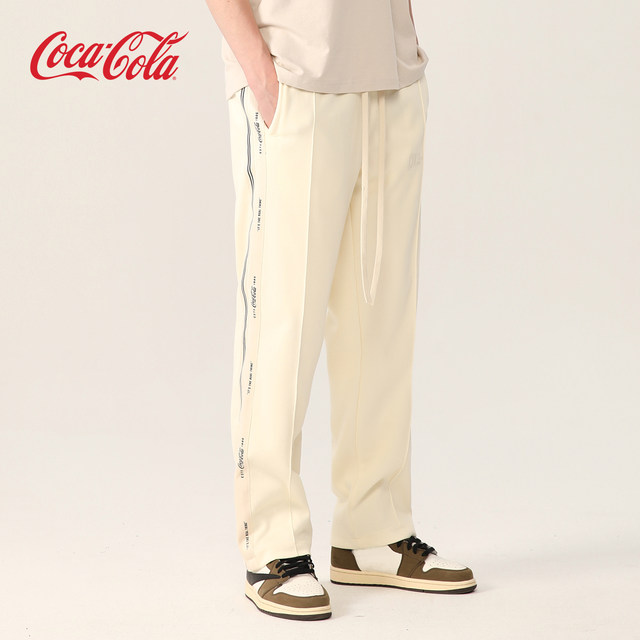 Coca-Cola/Coca-Cola casual pants men's summer ice silk trousers sports ...