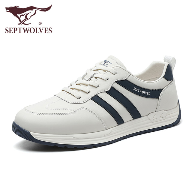 Septwolves men's shoes autumn and winter genuine leather casual ...