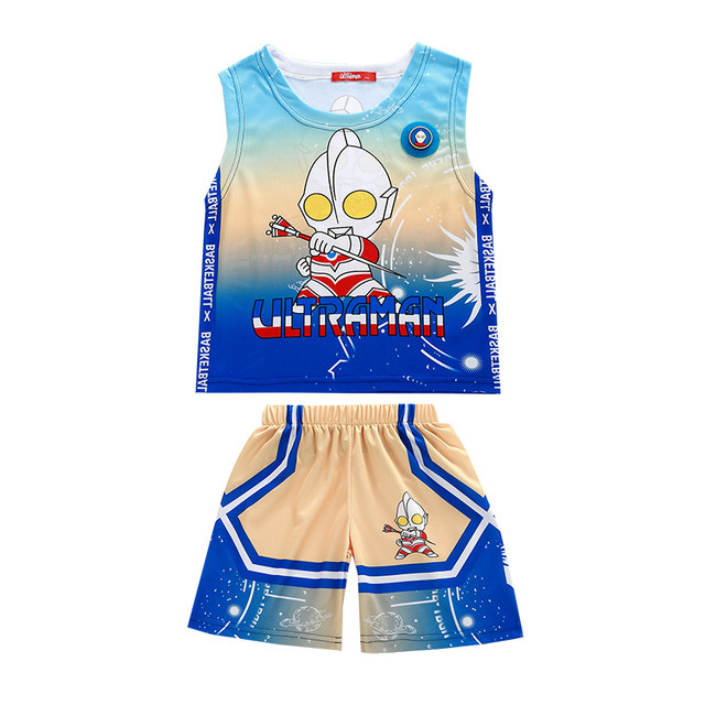 Ultraman Clothes Boys Summer Clothes Suit kids Summer Basketball ...