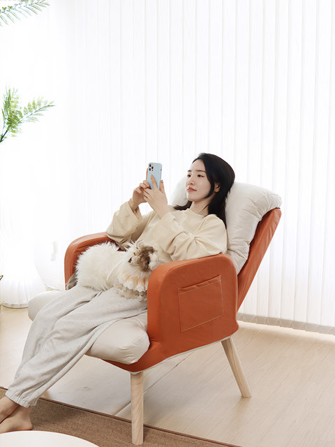 Folding lazy sofa computer chair back chair leisure lazy chair study ...