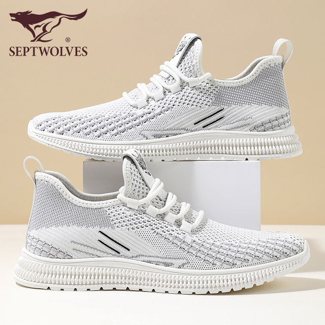 Septwolves mesh shoes new summer casual shoes for men hollow breathable ...