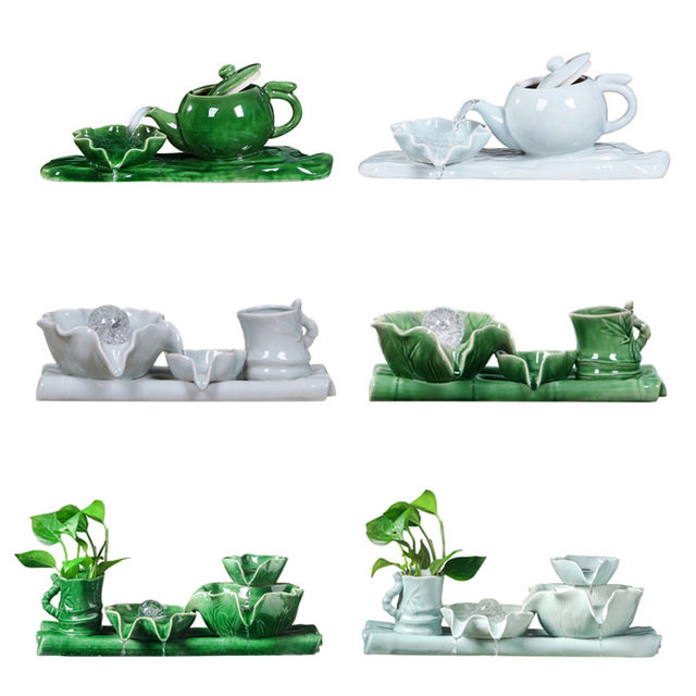 Ceramic automatic circulation flowing water fish basin fish tank oxygen ...