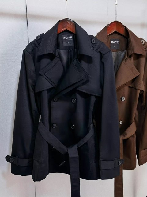 Double-breasted trench coat for women in spring and autumn new British ...