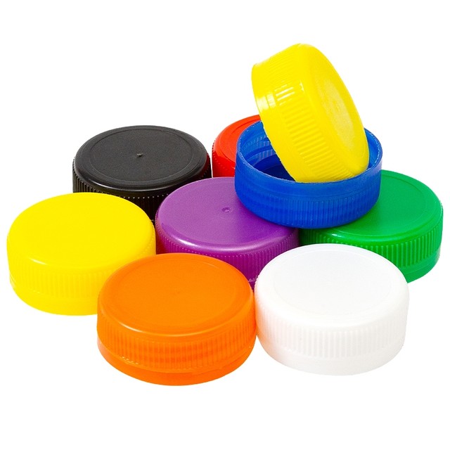 Color bottle cap plastic lid children handmade DIY paint painting art ...