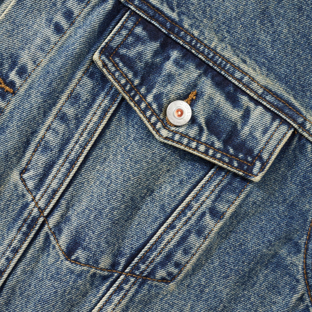 High-end cotton texture retro washed denim jacket for men in the circle ...