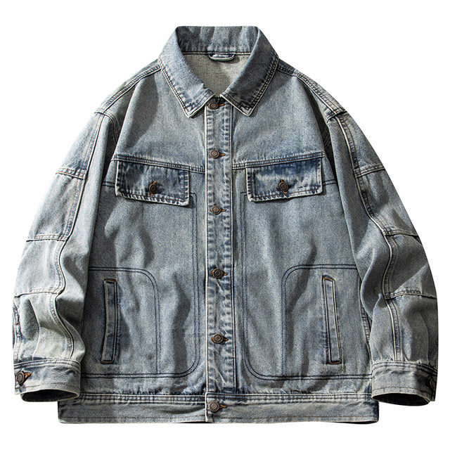 High-quality retro stone grinding water washing trendy brand denim ...