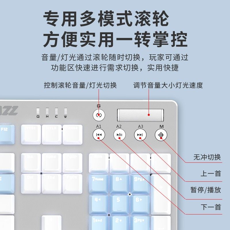Heijue AK35i Mechanical Keyboard - Green Axis, Red Axis, Tea Axis, Wired Game Office Typing ...