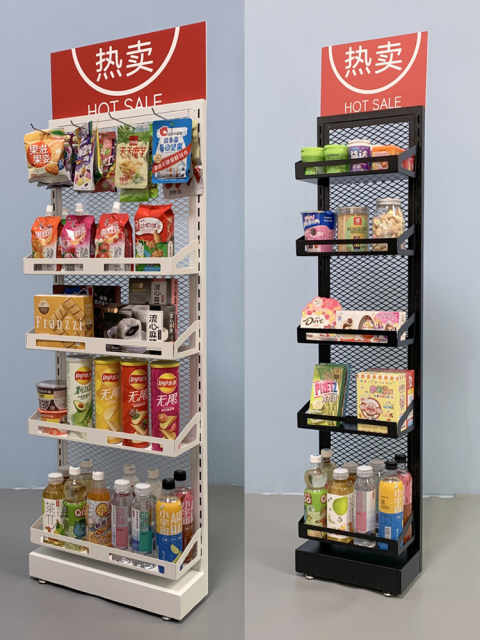 Supermarket small shelves, snack shelves, chewing gum shelves, food ...