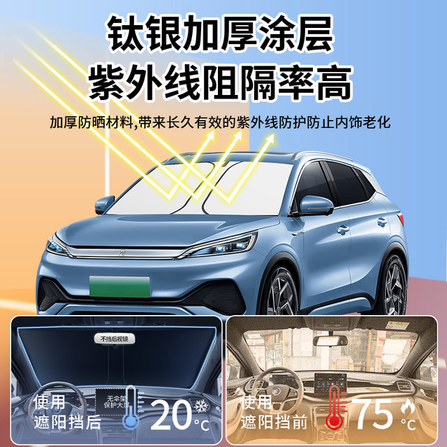 BYD yuan plus seagull song pro seal dmi dolphin qin car front sunshade ...