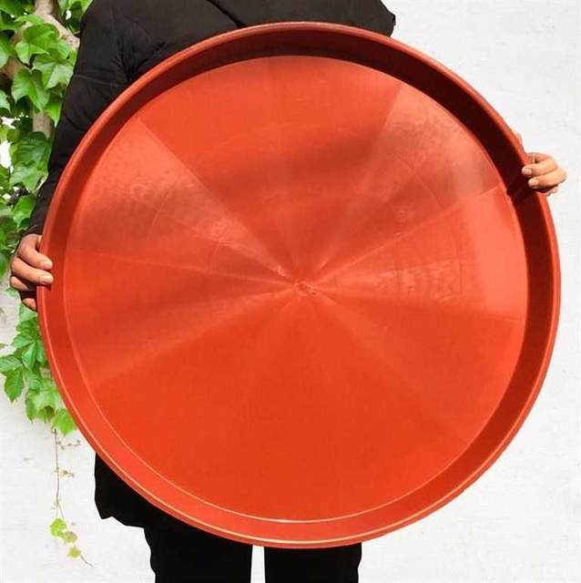 Large plastic round tray flower pot tray with deep water connection ...