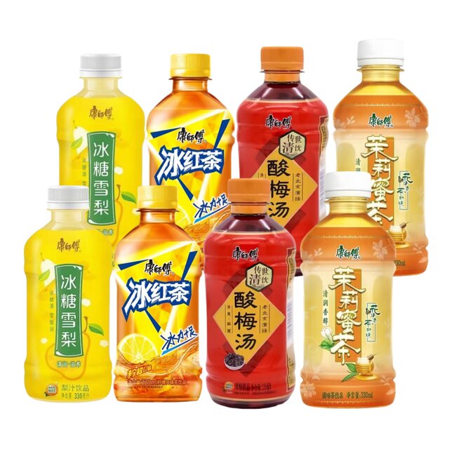 Master Kong Ice Black Tea Small Bottle Drink Rock Sugar Snow Pear 330ml ...