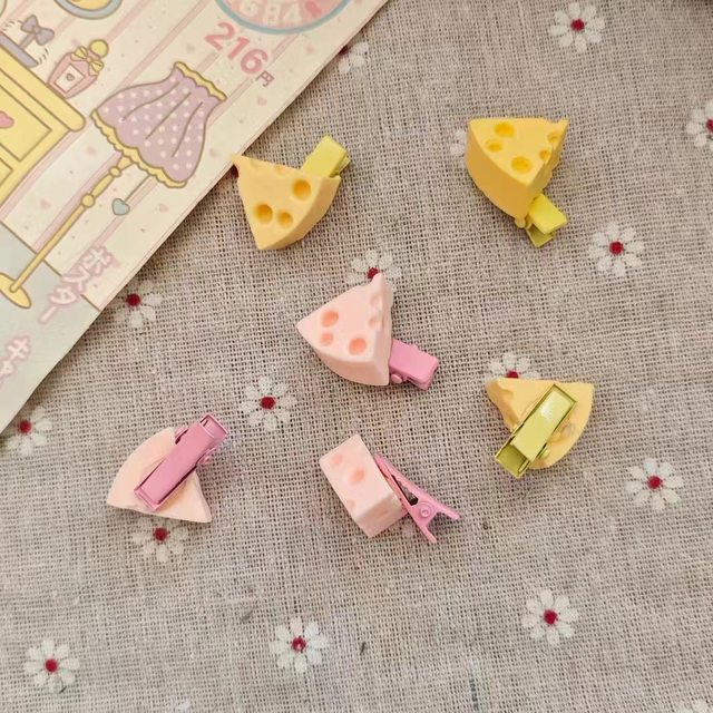 Cute cheese cheese hair clip sideways small broken hair bangs, front ...