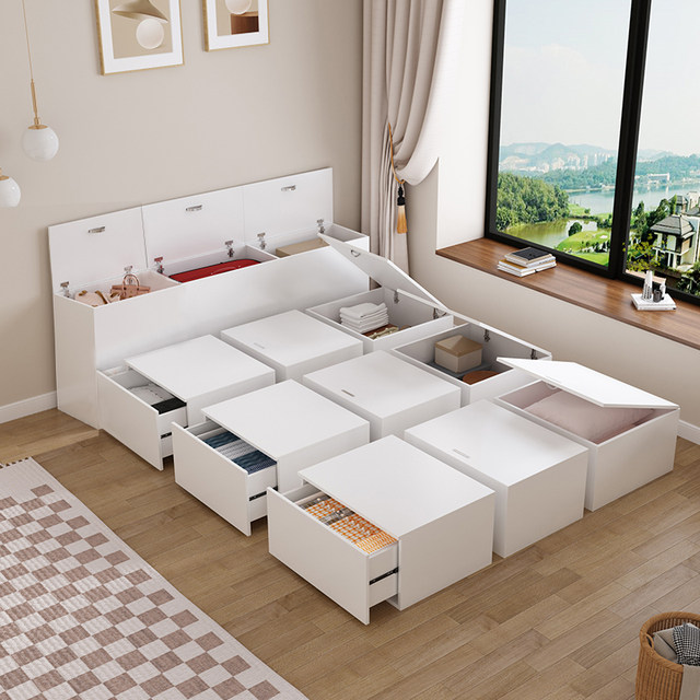 Customized multifunctional tatami bed storage box platform bed ...