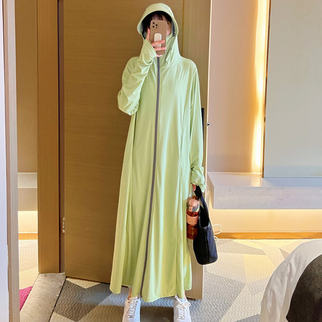 UPF50 ice silk long sun protection clothes for women summer ultraviolet ...