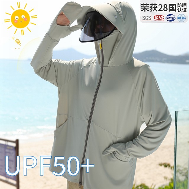 UPF50+ sun protection clothing for women in summer 2024 new anti-UV breathable thin ice silk ...
