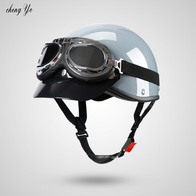 3c fresh summer solid color electric car helmet retro battery car ...