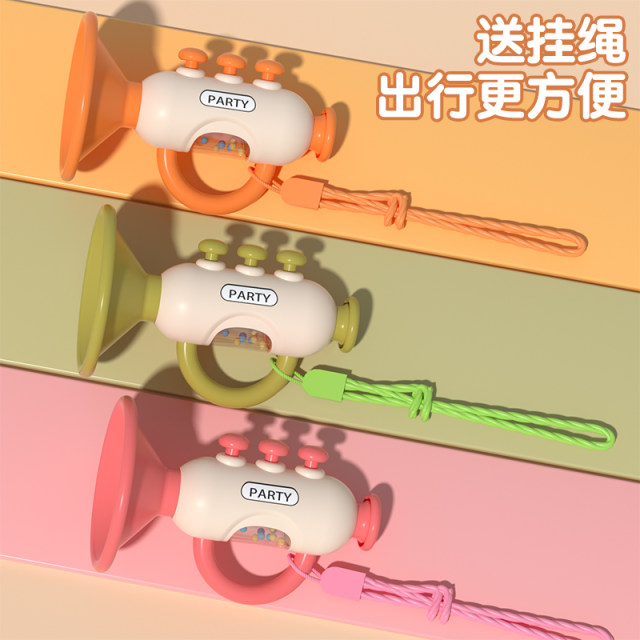 Small trumpet children's toy 0 to 1 year old baby blowing harmonica ...