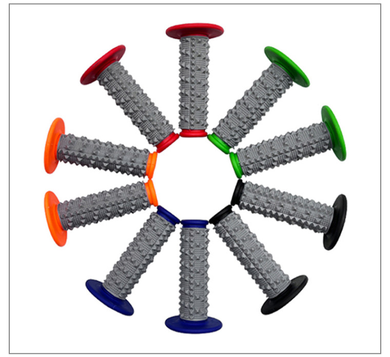 Off-road motorcycle large particle two-color rubber handle non-slip ...