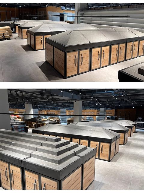 Inclined display graphite ladder shape supermarket foam false bottom ...