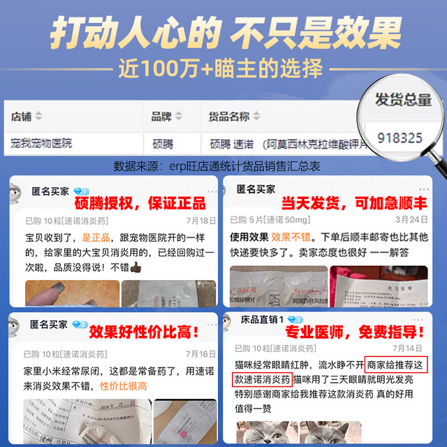 Sunuo Anti-inflammatory Tablets for Cats and Dogs, Amoxicillin and ...