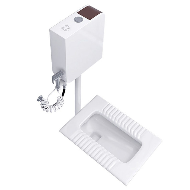 Household ceramic squat toilet flushing tank set complete set of toilet ...