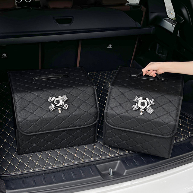 Car trunk storage box women's car storage box car tail box car interior ...