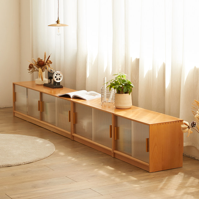 Solid wood bay window cabinet floor cabinet can be seated storage ...