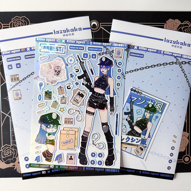 Original character stickers Guka hand account back card ins Kusa ...