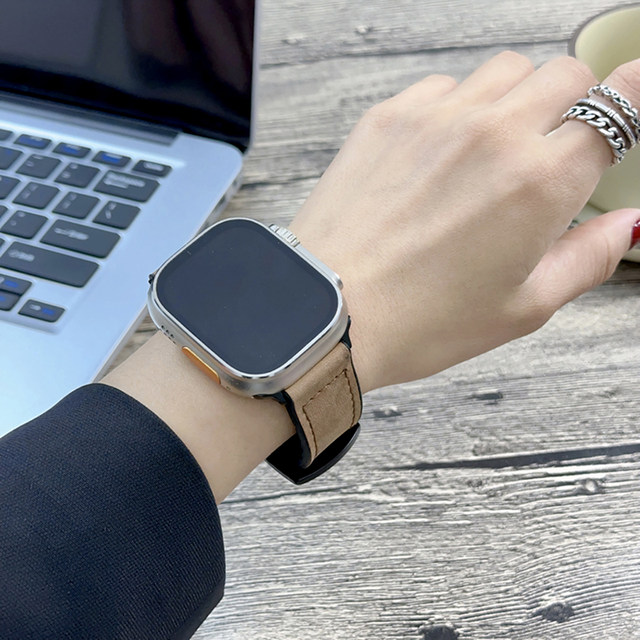 Suitable for Apple watch s10 new iwatch crazy horse leather strap ...