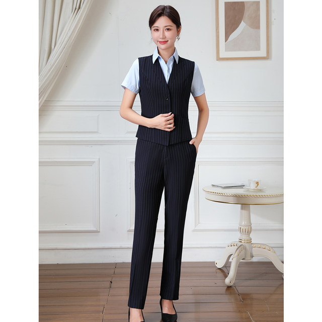 CCB Work Clothes Women's Short Sleeve Shirt Vest Suit CCB Shirt Line ...