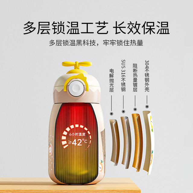 Yingshi Children's insulation straw water cup 1-3 years old, male and ...