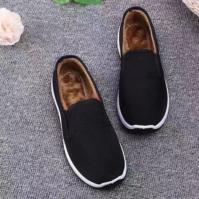 Chinese style old Beijing cloth shoes men's winter plus puffed cotton ...