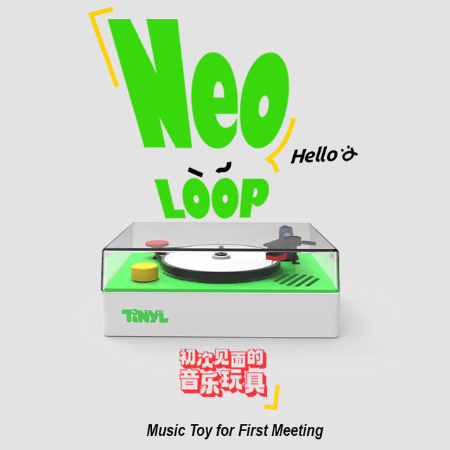 TINYL LOOP mini 3-inch vinyl record machine can be connected to Bluetooth, bedside desktop audio ...