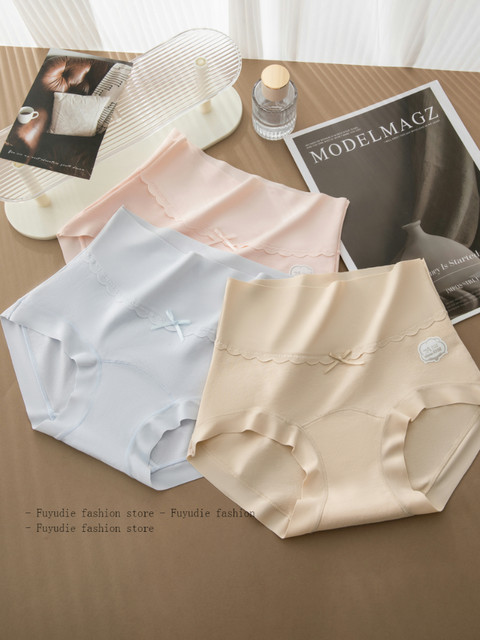 High waist, light tummy control, pure cotton underwear for women ...