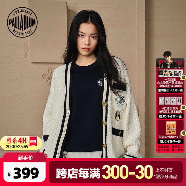 PALLADIUM Paladin sweater V-neck loose fashion versatile long-sleeved ...