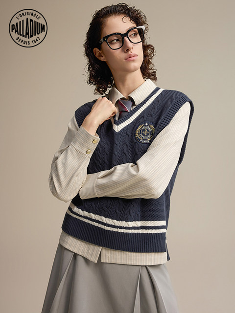 PALLADIUM Palatin V-neck Sweater College Style Youth Women's Vest ...