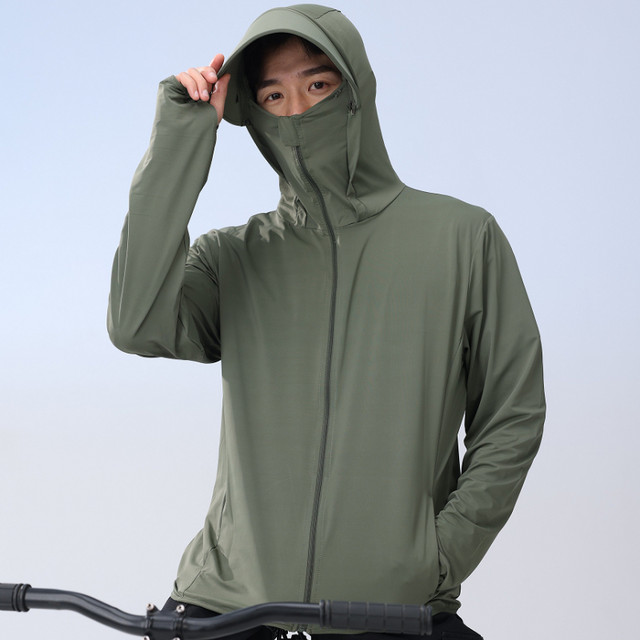 Sun protection clothing for men UV protection 2024 new summer ice silk ...