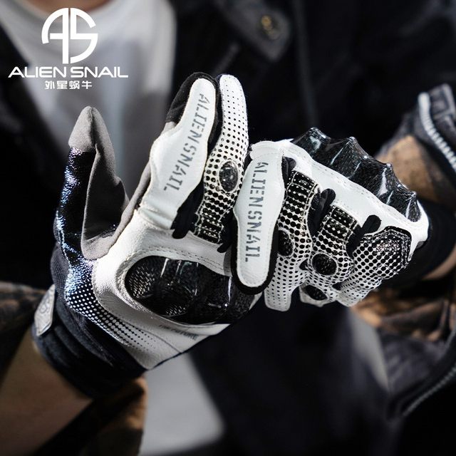 Alien snail carbon fiber motorcycle riding gloves T3 anti-fall wear ...