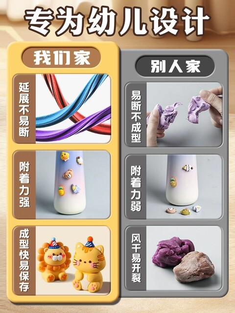 Ultra-light clay color mud 36 color children's plasticine safe handmade ...