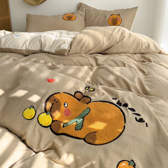 Class A bedding four-piece set of four-season cotton quilt cover quilt ...