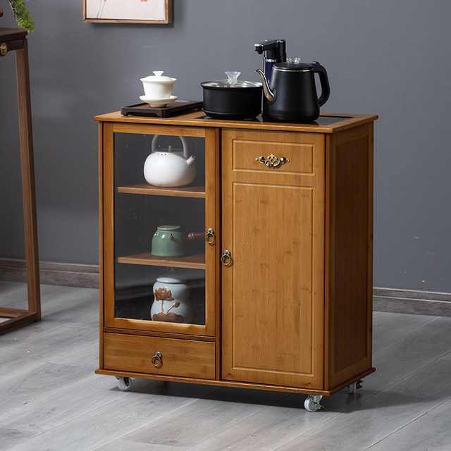 Mobile tea cabinet home tea table side cabinet bubbles all -in -one tea ...